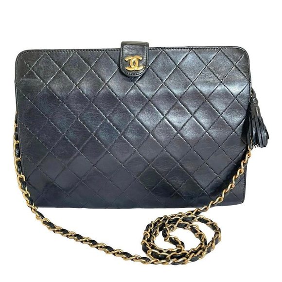 CHANEL | Bags | Chanel Vintage Black Leather Diary Book Design 2 | Poshmark